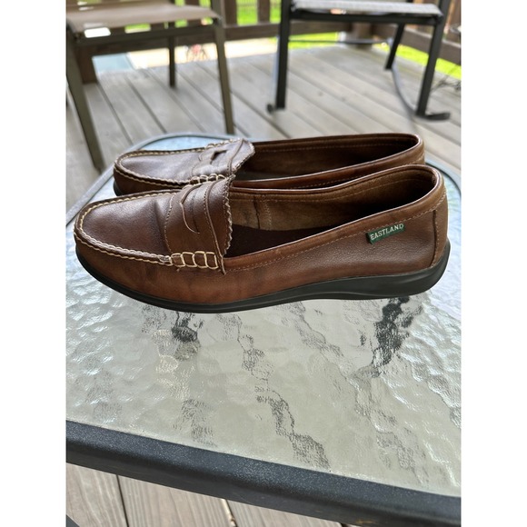 Eastland | Shoes | Eastland Loafers Pen Pal Leather Comfort Penny Brown ...